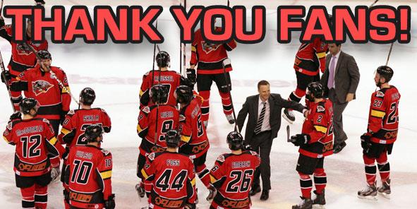 THANK YOU FANS!!! - Cincinnati Cyclones